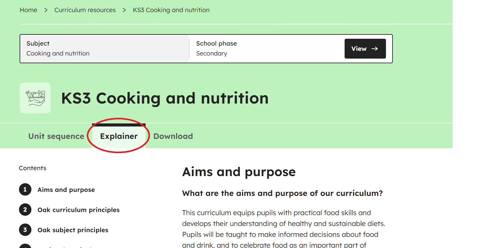 Our cooking and nutrition curriculum
