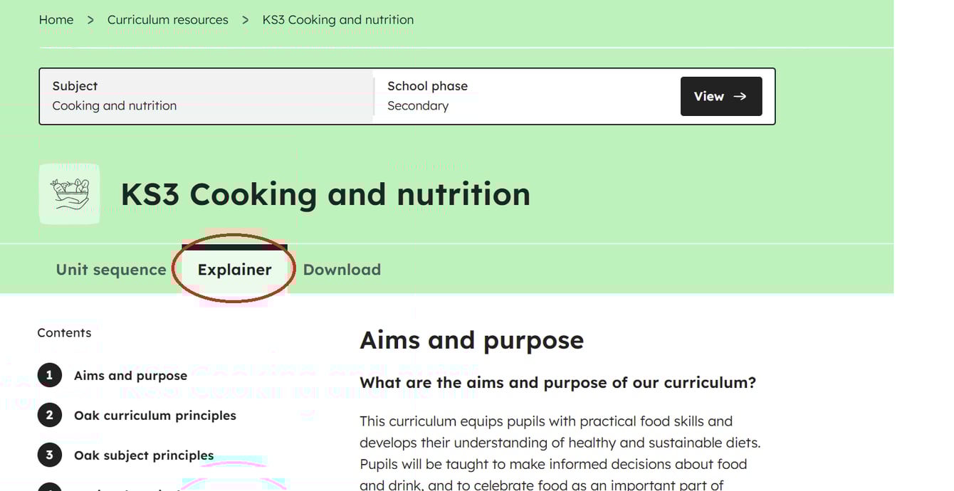 Our cooking and nutrition curriculum