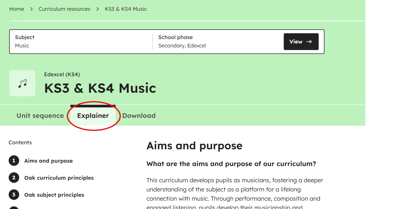 Our music curriculum